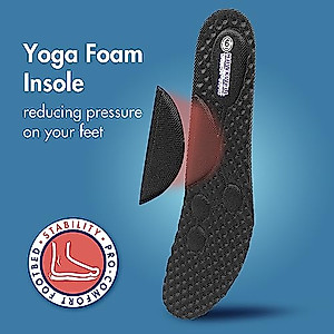 Hawkwell Women's Slip on Lightweight Lycra Nursing Shoes Comfortable Slip Resistant Work Shoes,Black Synthetic Leather,8 M US