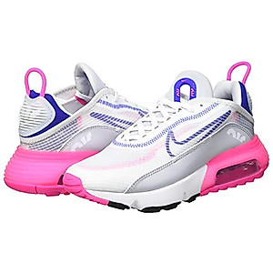 NIKE Women's Running Shoe, White Concord Pink Blast Pure Platinum, 7