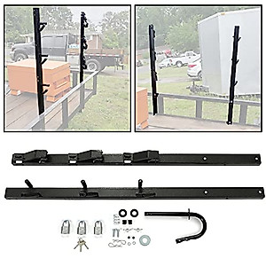 JMTAAT 3 Place Trimmer Rack Holder Carrier Mount On Open Landscape Trailer Pickup Weed Eater Racks with Lock 1 Pair