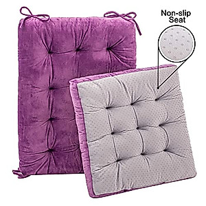 MOIRIG Rocking Chair Cushion, Chair Cushions and Pads for Home and Kitchen, Indoor Back and Seat Cushion for Desk Chair, Dining Chairs and Office Chair (Violet, Flannel 1)