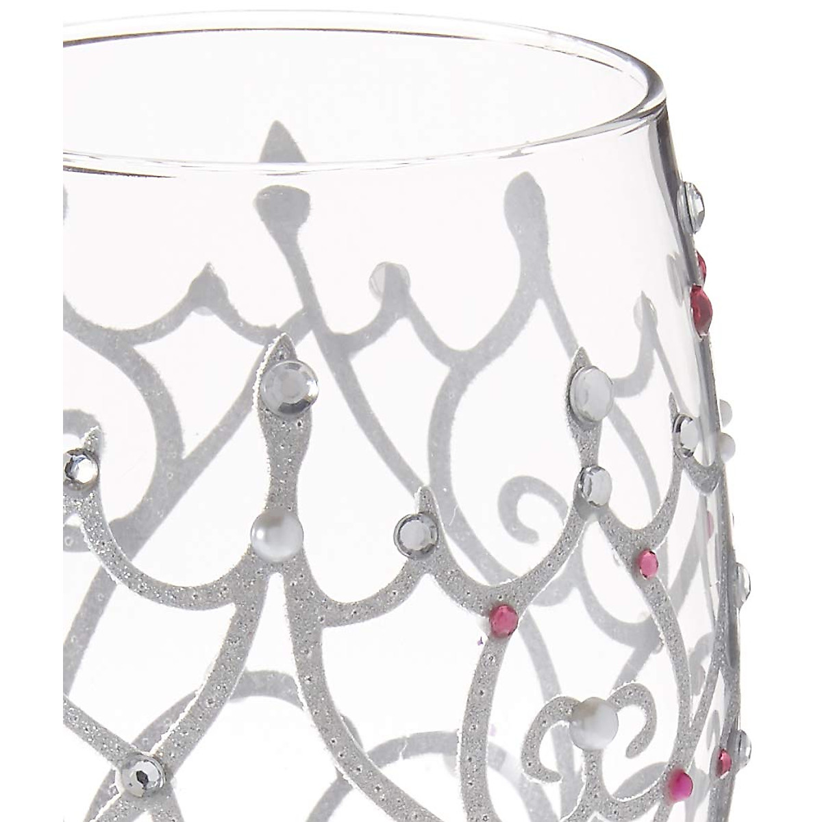 Lolita My Tiara Artisan Painted Wine Glass Gift