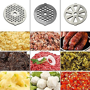 Meat Grinder,Electric Meat Grinder,2800W Max Stainless Steel Meat Grinder Electric,Heavy Duty Meat Mincer Machine,Meat Sausage Kit for Home Kitchen,Silver