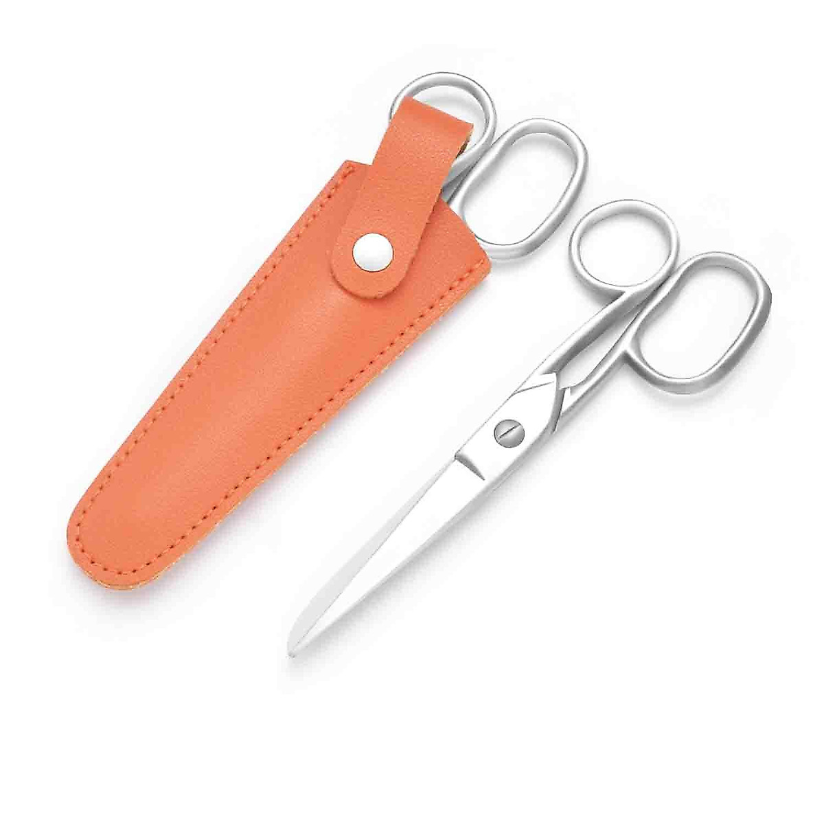 Yutoner Silver Office Scissors, Heavy Duty Sewing, Tailor Fabric Sewing Paper Cutting Shears Stainless Steel Cutter Leather Art Craft Office Scissors (6 Inch)