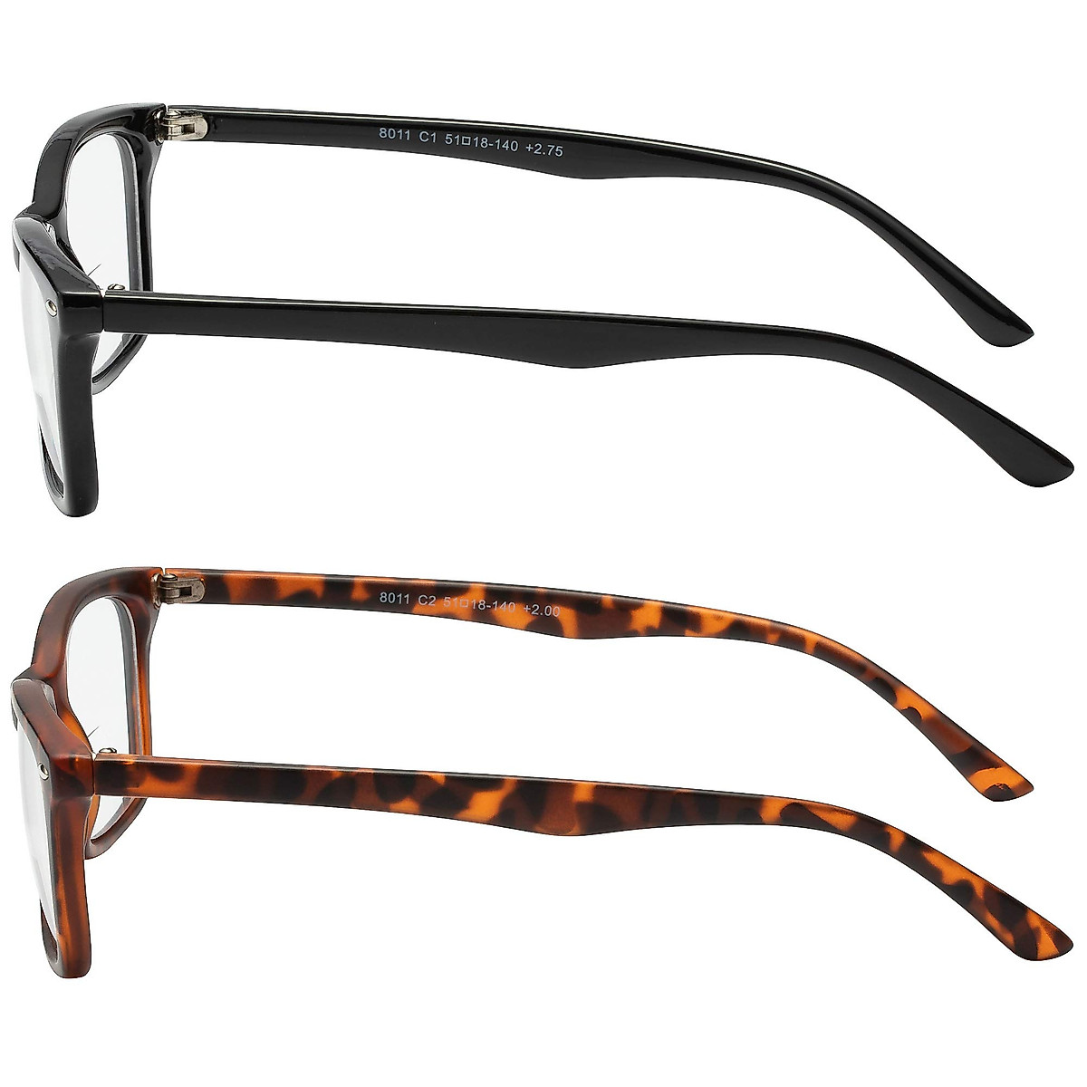 Yogo Vision Bifocal Reading Glasses 2 Pack Fashion Comfort Quality Bifocal Readers for Men and Women +2.25