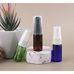 erioctry 10ML Portable Empty Refillable Bottle Cream Shampoo Lotion Treatment Pump Bottle with Cap Travel Bottles Toiletries Liquid Container for Cosmetic Make-up Pack of 6 (Brown)