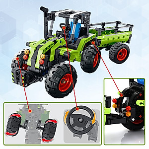 DDAI STEM Building Blocks Toys Gifts for Age 6, 7, 8, 9, 10, 11, 12 Boys and Girls, DIY Building Bricks, Ideal gift for birthday, STEM Engineering Construction RC Toy, 2 in 1 Model