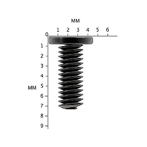 100x Black Laptop Screws M2.5X6.5L Screw M2.5X6.5L PM2.5X6.5L Philips Drive Wafer Head