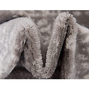 Unique Loom Sofia Collection Area Rug - Grand (6' 1" x 9' Rectangle, Light Gray/ Ivory)