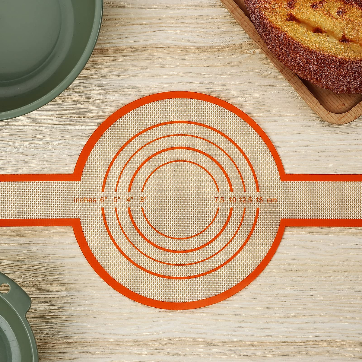 2pcs Baking Mat for Dutch Oven, Silicone Bread Sling Multifunctional Baking Mat for Dutch Oven Reusable Dutch Oven Liner with Long Handles