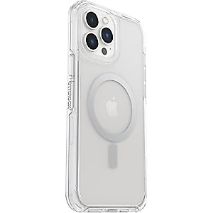 OtterBox iPhone 13 Pro Max and iPhone 12 Pro Max Symmetry Series+ Case - Clear , ultra-sleek, snaps to MagSafe, raised edges protect camera & screen