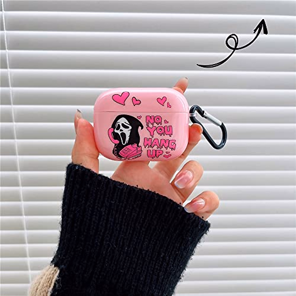 New Cartoon Screaming Ghost face Airpod pro Case 2nd Generation Case Cover for Funny Airpod pro 2 Skins Cool Horror Design Protective Cover（2023） (Pink Doctor)