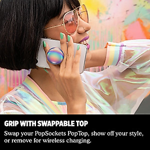 PopSockets PopGrip: Swappable Grip for Phones & Tablets - Rainbow