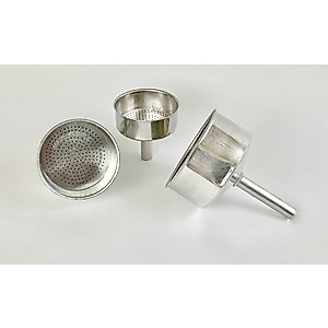 Tredoni Aluminum Funnel -Replacement- Size 2 Cup Aluminum Espresso Coffee Maker Moka Pot- 5.2cm (2 Cup)