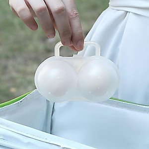 ULTECHNOVO Outdoor Egg Holder, 2 Pcs Egg Storage Box Portable Camping Egg Carrier 2 Eggs Case Egg Storage Container for Hiking Outdoor Kitchen Tools Portable Storage Box