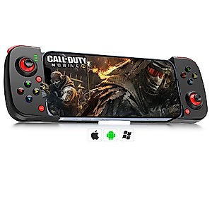 arVin Wireless Gaming Controller for iPhone iOS Android PC, Bluetooth Gamepad Joystick for iPhone 15/14/13/iPad/Samsung Galaxy S23/S22/S21/Tablet, Call of Duty Mobile, Genshin, Roblox-with Back Button