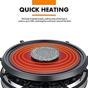 GIVENEU Electric Fondue Pot Sets with Barbecue Grill, 600ml Fondue Pot with 8 Forks and Electric Raclette Barbecue Grill, Dual Adjustable Thermostats, Perfect Fondue Grill Combo for Family Fun