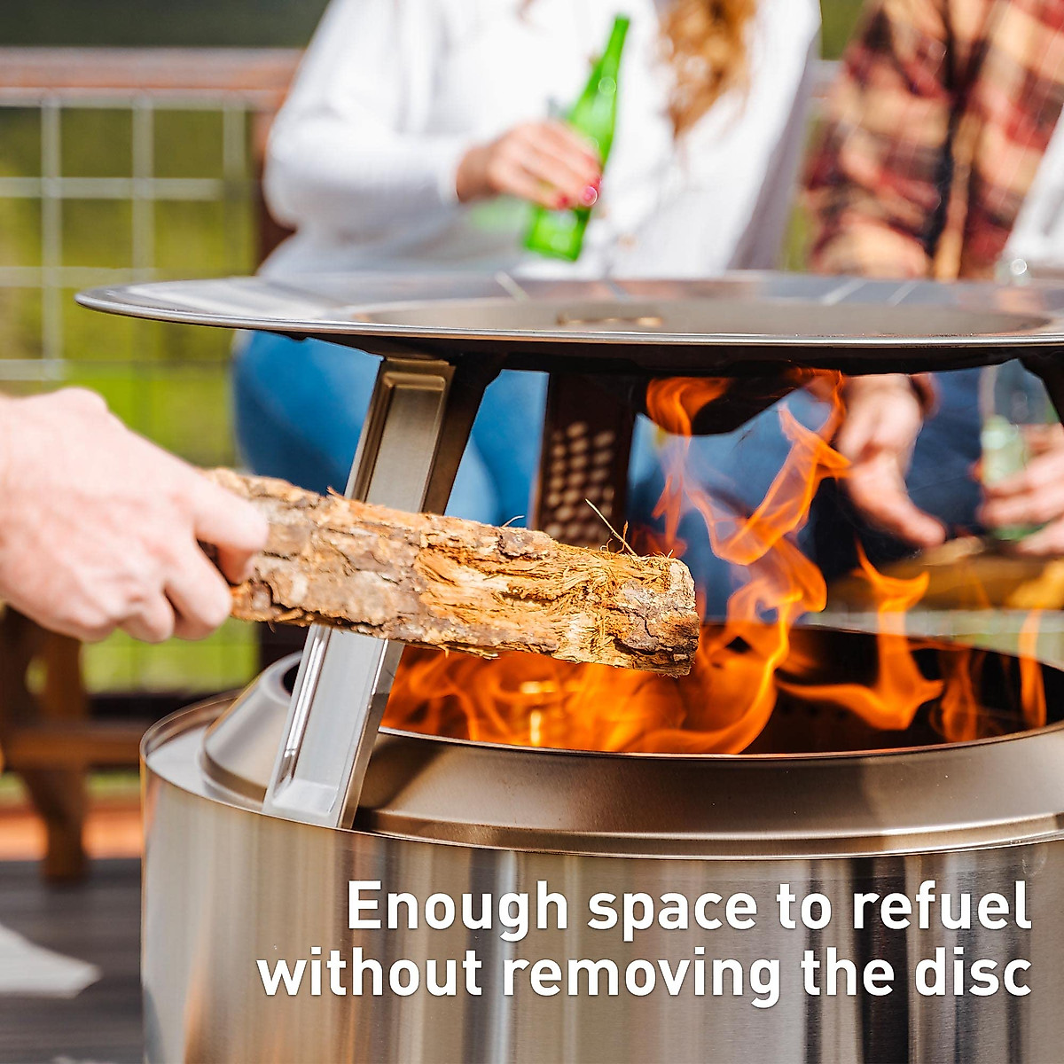 Solo Stove Bonfire Heat Deflector, with 3 Detachable Legs, Accessory for Bonfire Fire Pit, Captures and redirects Warmth, 304 Stainless Steel, (HxDia) 10 x 25 in, 7 lbs