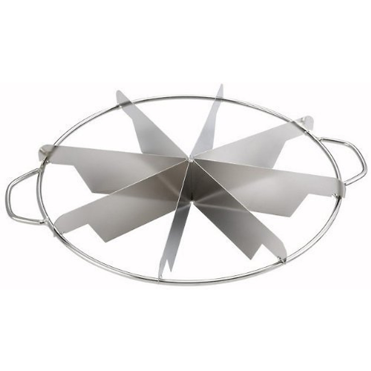 NEW, 8-Slice Pie Cutter Press, 18/8 Gauge Stainless Steel, Commercial Grade, Side-Handles (1, 10 Ounce)