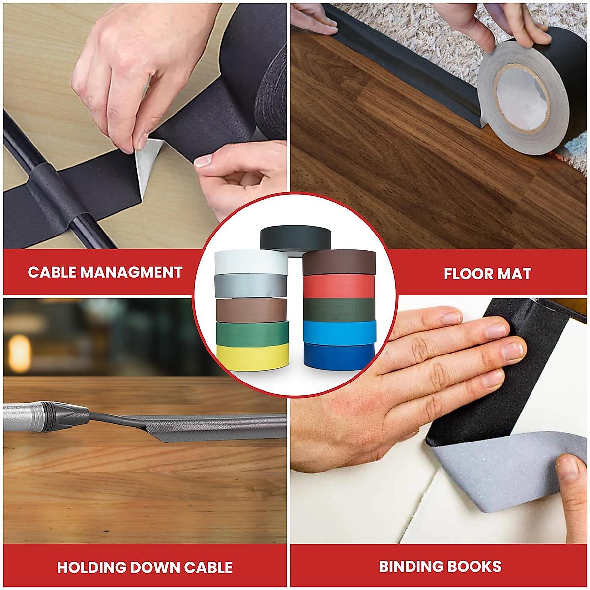 GGR Supplies T.R.U. CGT-80 White Gaffers Stage Tape with Rubber Adhesive, 1/2 in. Wide x 60 Yards Length, 12MIL Thickness (Pack of 1)