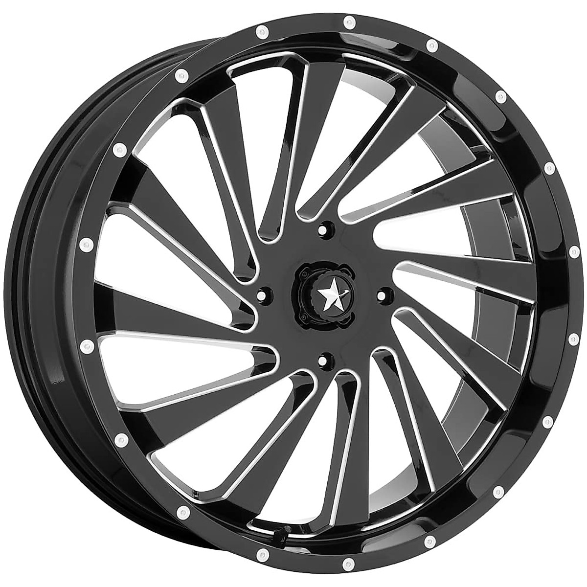 MSA Offroad Wheels MA46 20X7 4X110 G-BLK MILL 00MM - M46-020710M