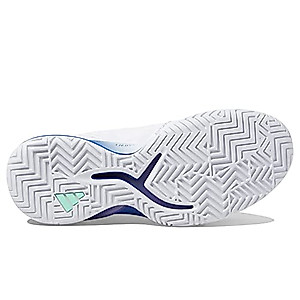 adidas Women's Adizero Cybersonic Sneaker, White/Blue Fusion/Pulse Mint, 7.5