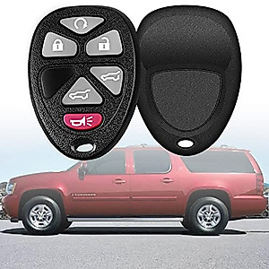 Self-Programming Replacement Keyless Entry Fits for Chevy Tahoe Suburban GMC Yukon (1500 and 2500) Cadillac Escalade ESV/EXT 2007 2008 2009 2010 2011 2012 2013 2014 Remote Fob P/N:15913427(Pack of 2)
