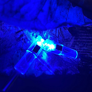 KEAUP 6 PCS Crossbow Lighted Nock with ON/Off Switch for .300/7.62mm Inside Diameter Led Nocks Arrow nocks for Archery Hunting