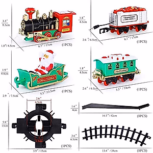 WESTN Rail Toys Electric Train, Xmas Tree Decoration, Holiday Train Electric Toy, 35.64 Inch Diameter, Electric Train Set with Sound and Light, Hanging Tree, Xmas Decoration Gift