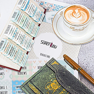 SUREFORU Bible Tabs Old and New Testament, Large Print and Easy-to-Read Bible Journaling Supplies, Personalized Bible Tabs for Women, Paper labels, Laminated 80 Bible Index Tabs (66 Books, 14 Blanks).