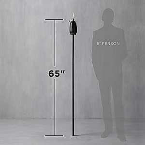 TIKI Brand 1118021 Adjustable Flame Kokomo Metal Torch 65-inch, Black
