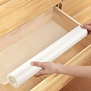 Shelf Liner Washable Cabinet Liner Non-Slip Drawer Liner Kitchen Shelves Liner Refrigerator Liner 17.5" x16.5FT