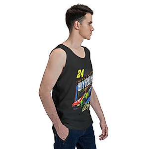 William Byron 24 Men Sleeveless Garment Sport T-Shirt Athletic Undershirt Tank Top Shirt Quick Dry Men's Tee Black