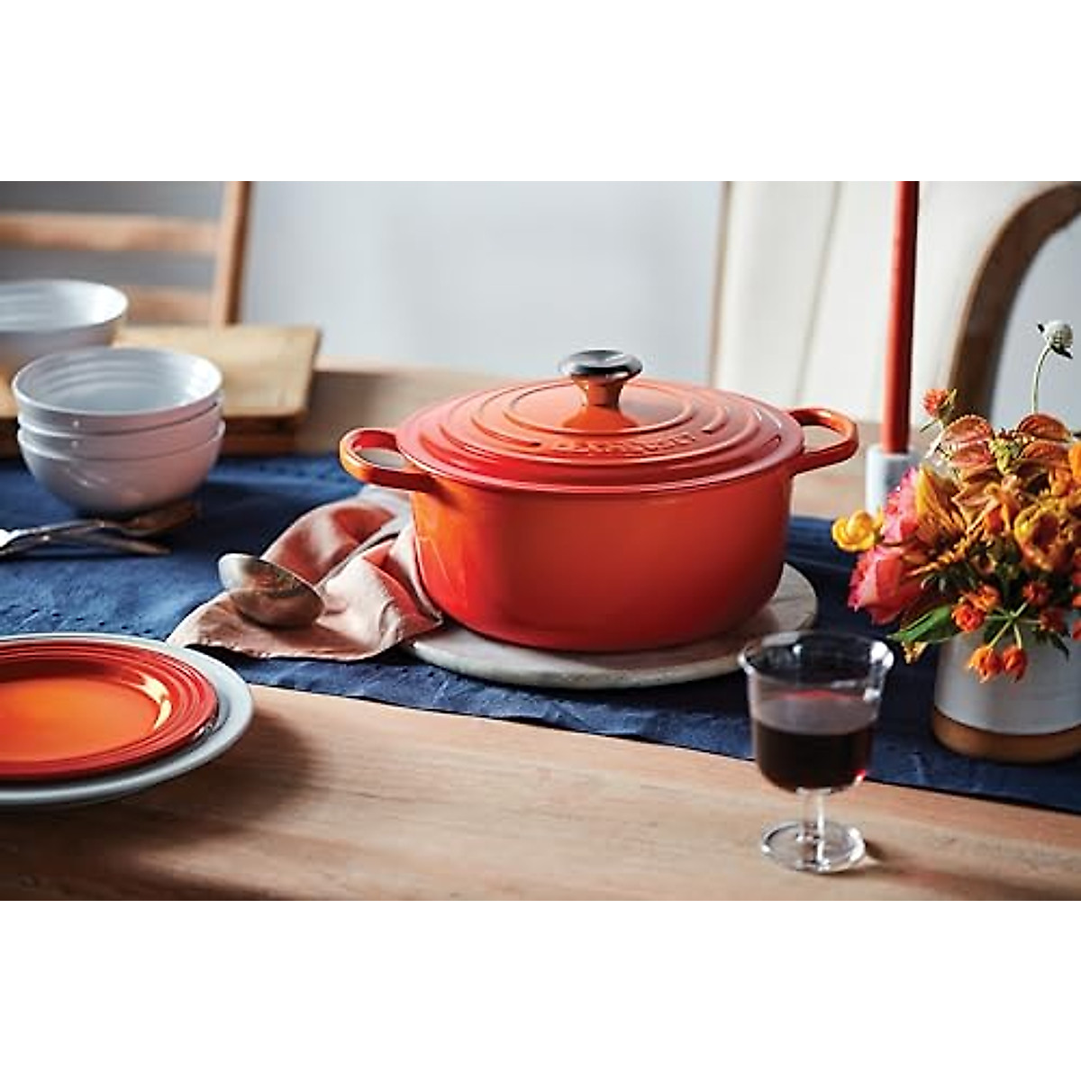 Le Creuset Enameled Cast Iron Signature Round Dutch Oven, 2 qt., Flame