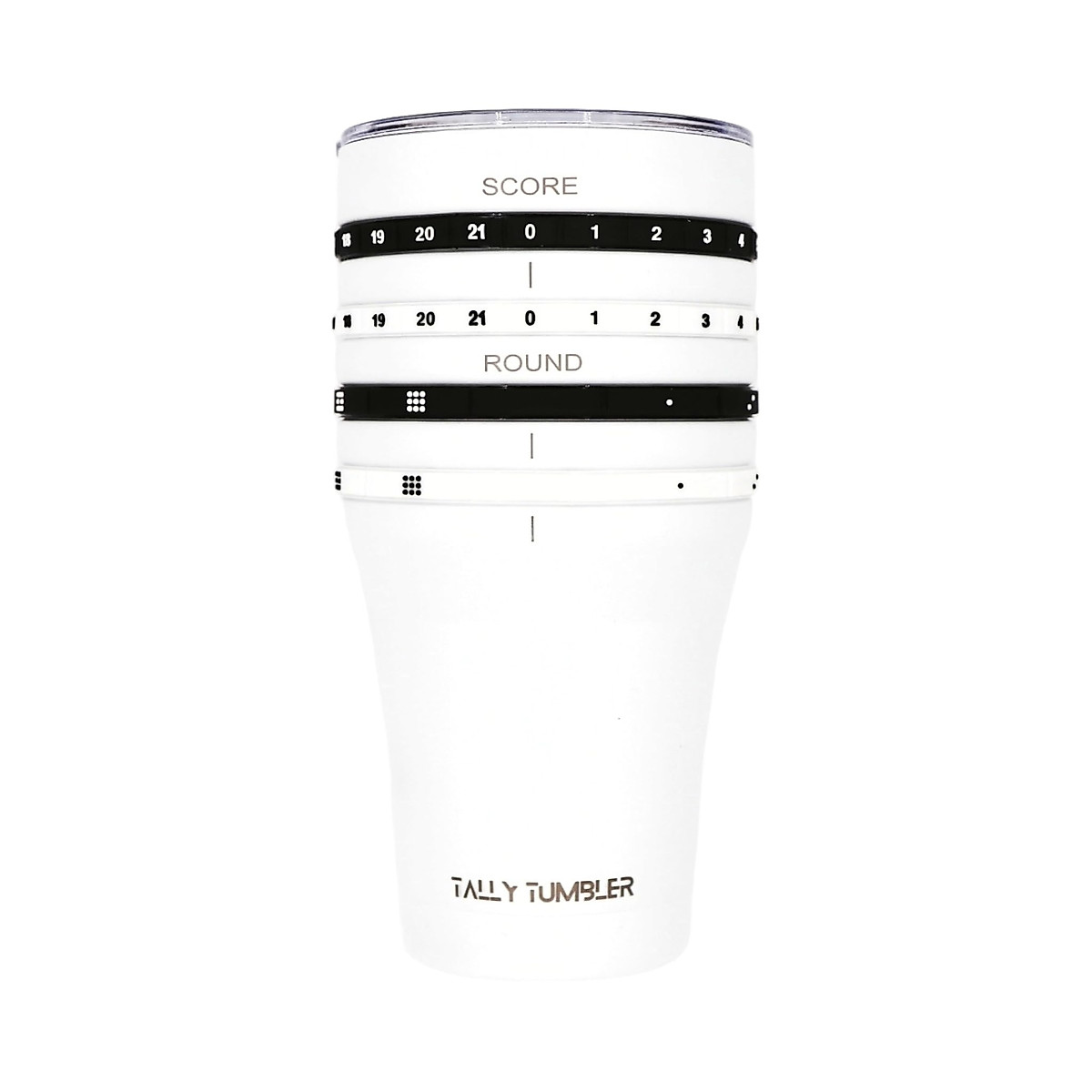 Tally Tumbler Yard Game, Stainless Steel Cup, 30 oz Leak Proof Lid, Double Wall Insulation, Yard Game Tumbler with Score Keeping Counter used to Track Game Scores & Rounds Won, for Two Teams