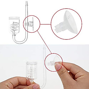 Senzeal Aquarium CO2 Diffuser Spiral Glass CO2 Diffuser Atomizer with Suction Cup for Fish Tank
