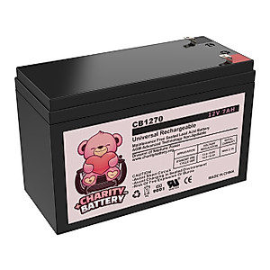 Charity Battery 12V 7Ah CB1270 Rechargeable SLA Sealed Lead Acid Replacement Battery