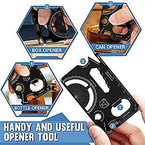 Stocking Stuffers for Men Credit Card Multitool, Unique Christmas Cool Gadgets Birthday Gifts for Men Women Wallet EDC Multitool Card Gift Idea for Dad Father Husband Boyfriend Him Grandpa