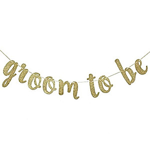 Groom to Be Banner Gold Glitter Decor for Bridal Shower Wedding Bachelorette Party Decorations