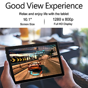 HHC Tablet 10 inch Android Tablets, 5G/2.4G WiFi Tablets with Touch Screen, Octa-Core Processor, 2GB+32GB Storage, HD IPS Display, 6000mAh Battery, Dual Cameras, GPS, Bluetooth 5.0 Black