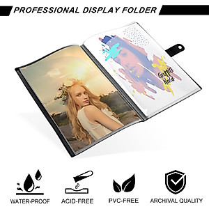 10 Pocket File Folder, Project Organizer Folders with Snap Button, A4 Letter Size Paper Document Organizer Accordian Filing Folder for Classroom, Home, Office and Travel