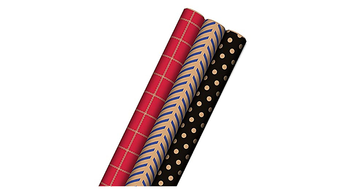 Eco-Friendly Hallmark Wrapping Paper - 3 Rolls