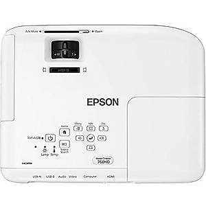 Epson Home Cinema 760HD 3,300 lumens color brightness (color light output) 3,300 lumens white brightness (white light output) HDMI built-in speakers 3LCD projector