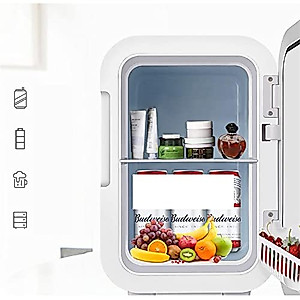 YAARN Small Fridge for Bedroom Mini Refrigerator Kitchen Portable Mirror Fridge Auto Compressor Student Dormitory Home Picnic Camping Compact Cooler