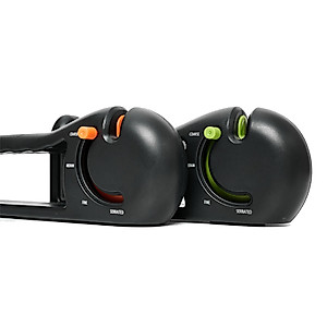 IEUDNS Knife Sharpening, Knife Sharpening Tool, Coarse Fine Polishing Sharpening Slot, Manual Knife Sharpening, black and orange