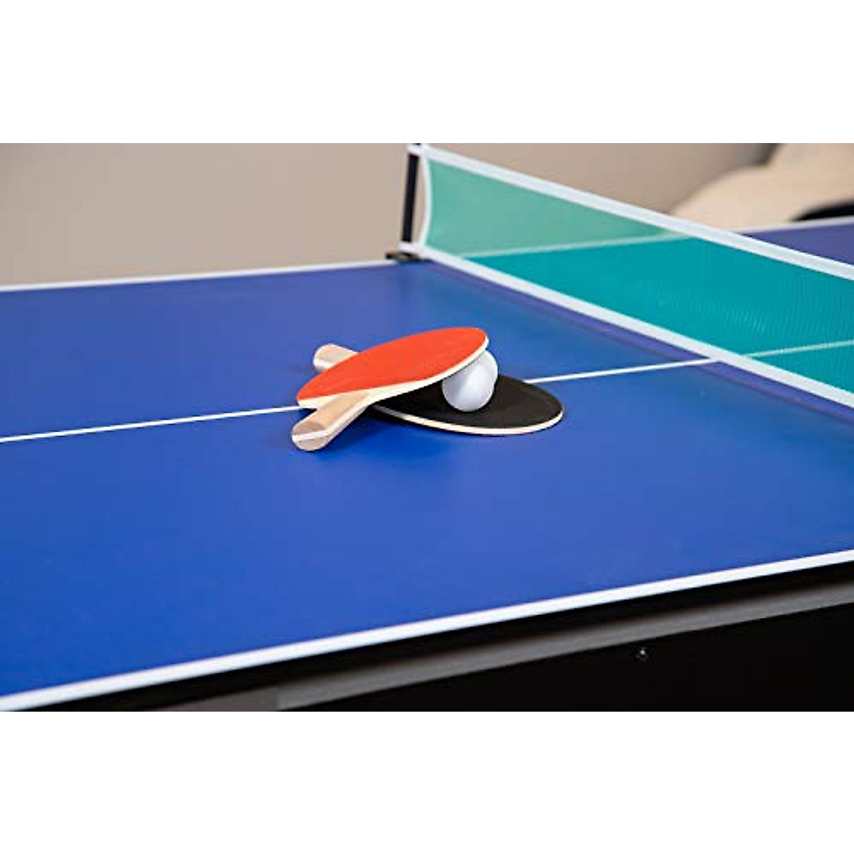 Triple Threat 6-ft 3-in-1 Multi Game Table with Billiards, Air Hockey, and Table Tennis