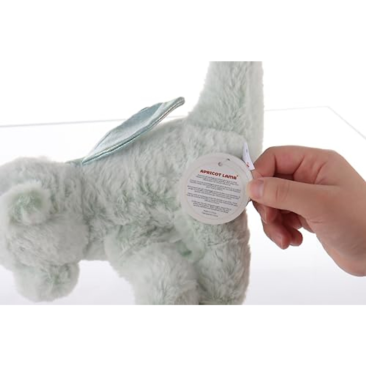 Apricot Lamb Toys Plush Green Plush Dragon Dinosaur Stuffed Animal Soft Cuddly Perfect for Child (Green Plush Dragon, 8 Inches)