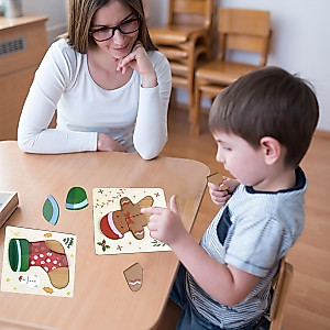 Pinkiwine 4 Pack Christmas Wooden Puzzles for Kids Toddlers Boys Girls Christmas Toys Stocking Stuffers Party Favors Gifts