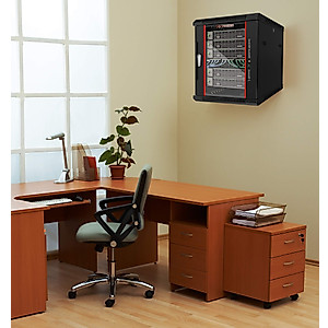 Sysracks - 12U - Server Rack - Wall Mount Rack - Locking Cabinet for Network - Electronics - Security - Audio - Video - AV Equipment - Data Rack - Legs/Power Strip/Shelf/Fan - 18-Inch Deep