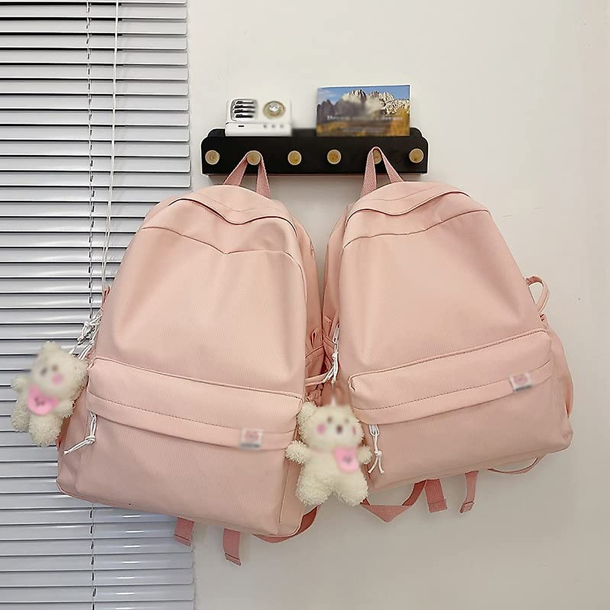 DINGZZ Female Small Fresh Nylon Backpack School Backpack Schoolbag Two Sizes Travel Bags (Color : E, Size : 30 * 10 * 36CM)