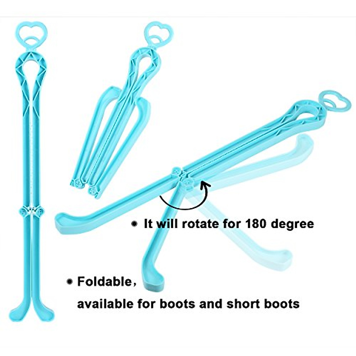 ONEDONE Folding Boot Shaper Stands Boots Knee High Shoes Clip Support Stand -5Pack